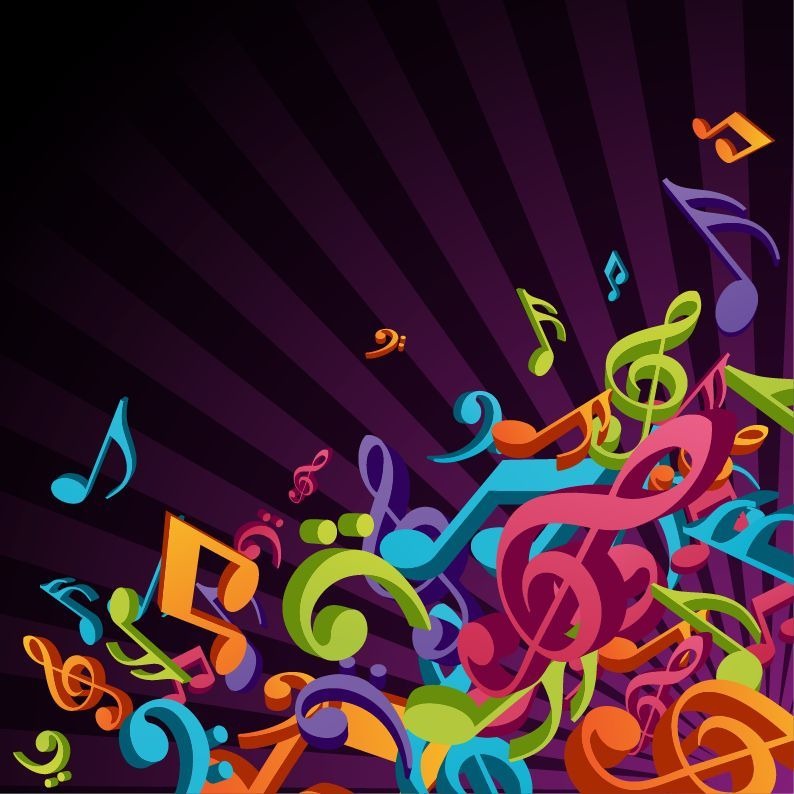 3D Colorful Music Vector Free Vector Graphics All Free Art Backgrounds ...
