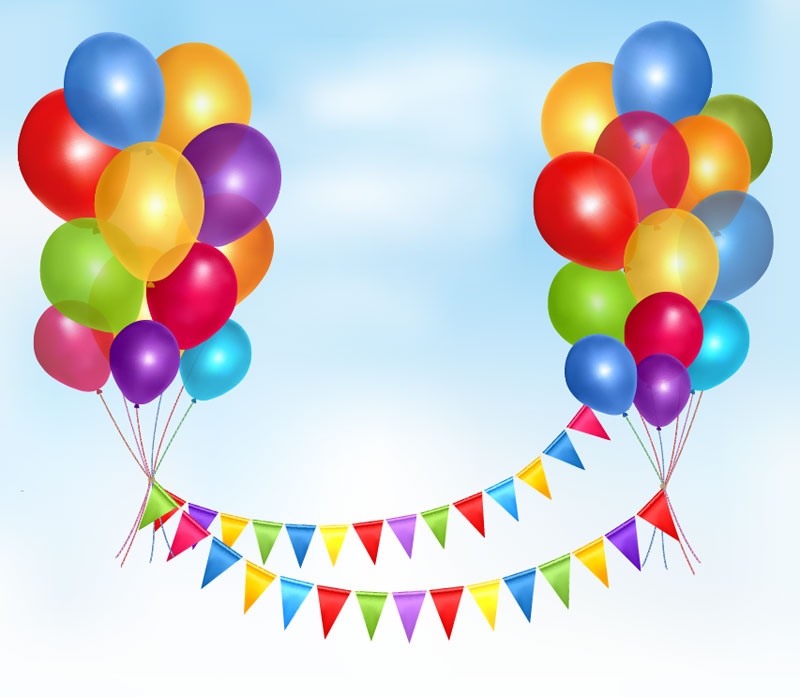 Balloon Clip Art Backgrounds for Powerpoint Templates - PPT Backgrounds