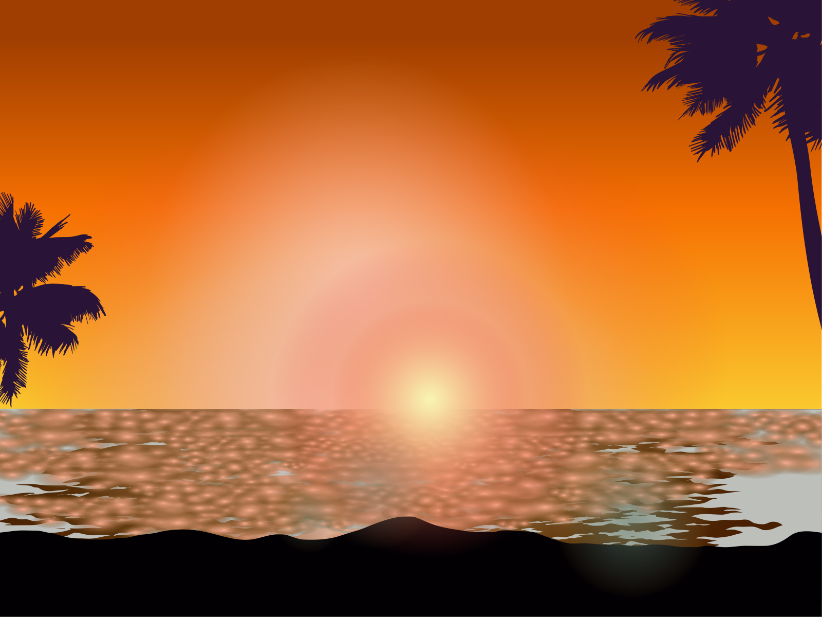 Beach Sunshine Backgrounds for Powerpoint Templates - PPT Backgrounds