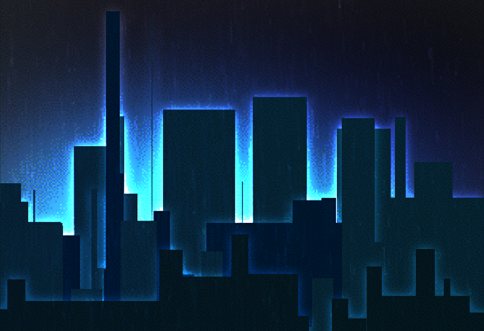 Bit City 8 Backgrounds for Powerpoint Templates - PPT Backgrounds