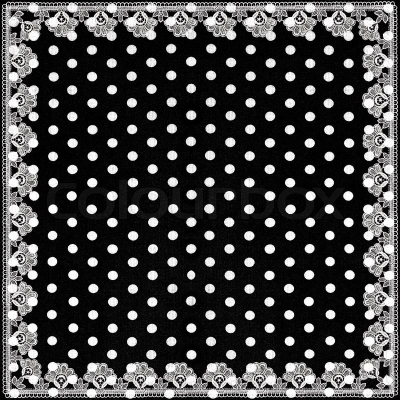 Black White Polka Dots With Lace Design Backgrounds for Powerpoint ...