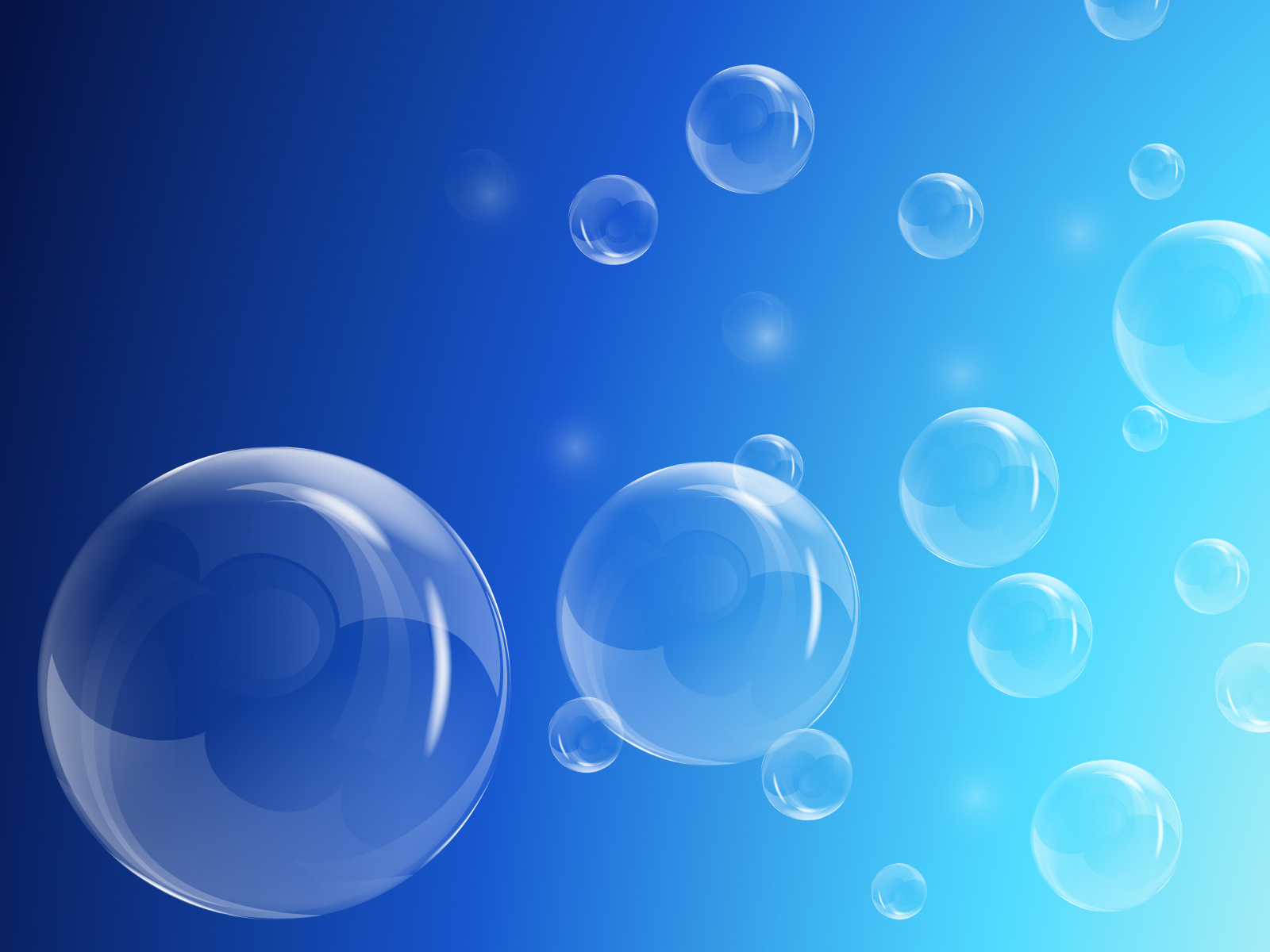 Blue Bubbles Clipart Backgrounds for Powerpoint Templates - PPT Backgrounds