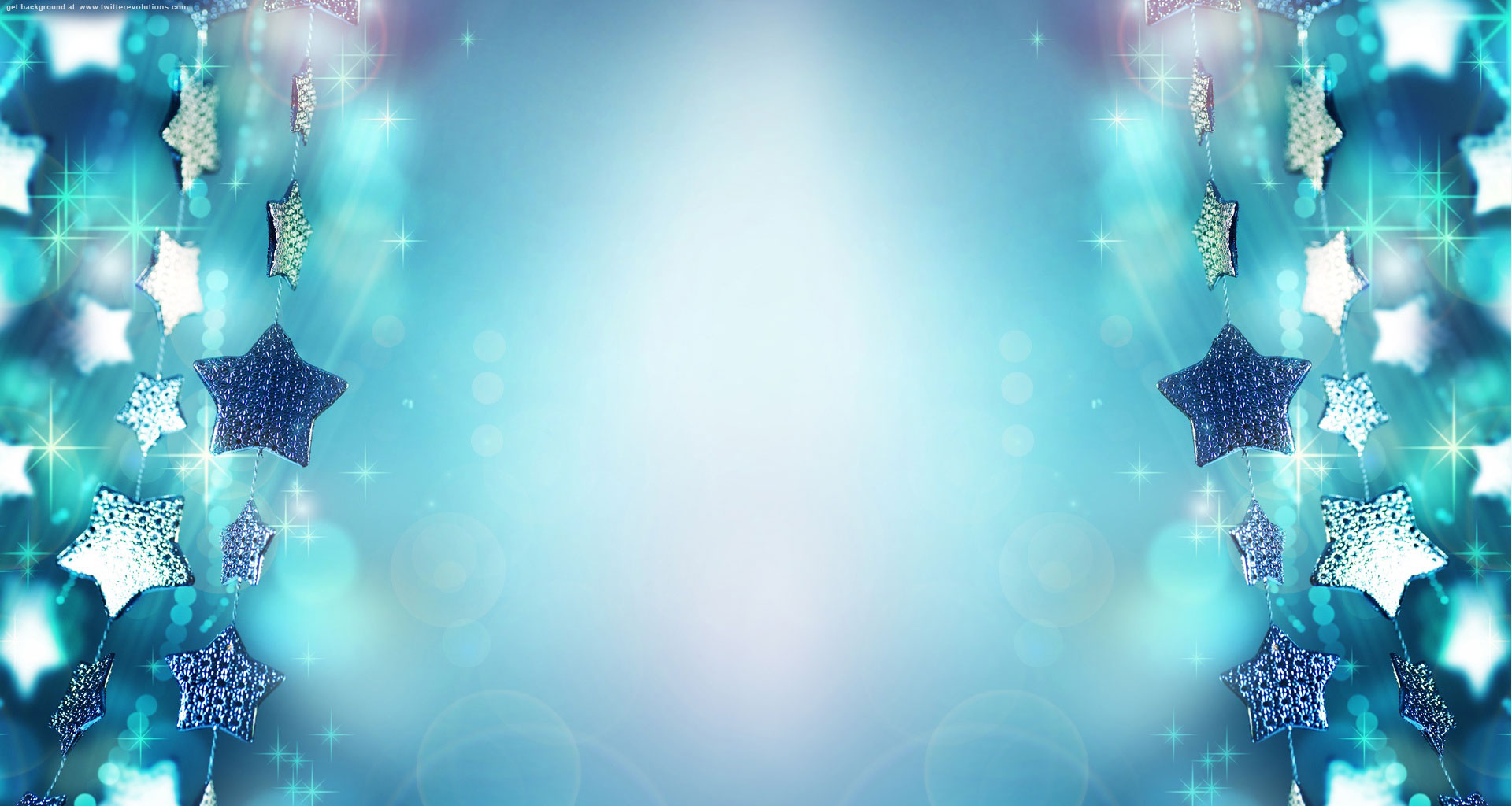 Blue Christmas Stars Frame Backgrounds for Powerpoint Templates - PPT ...