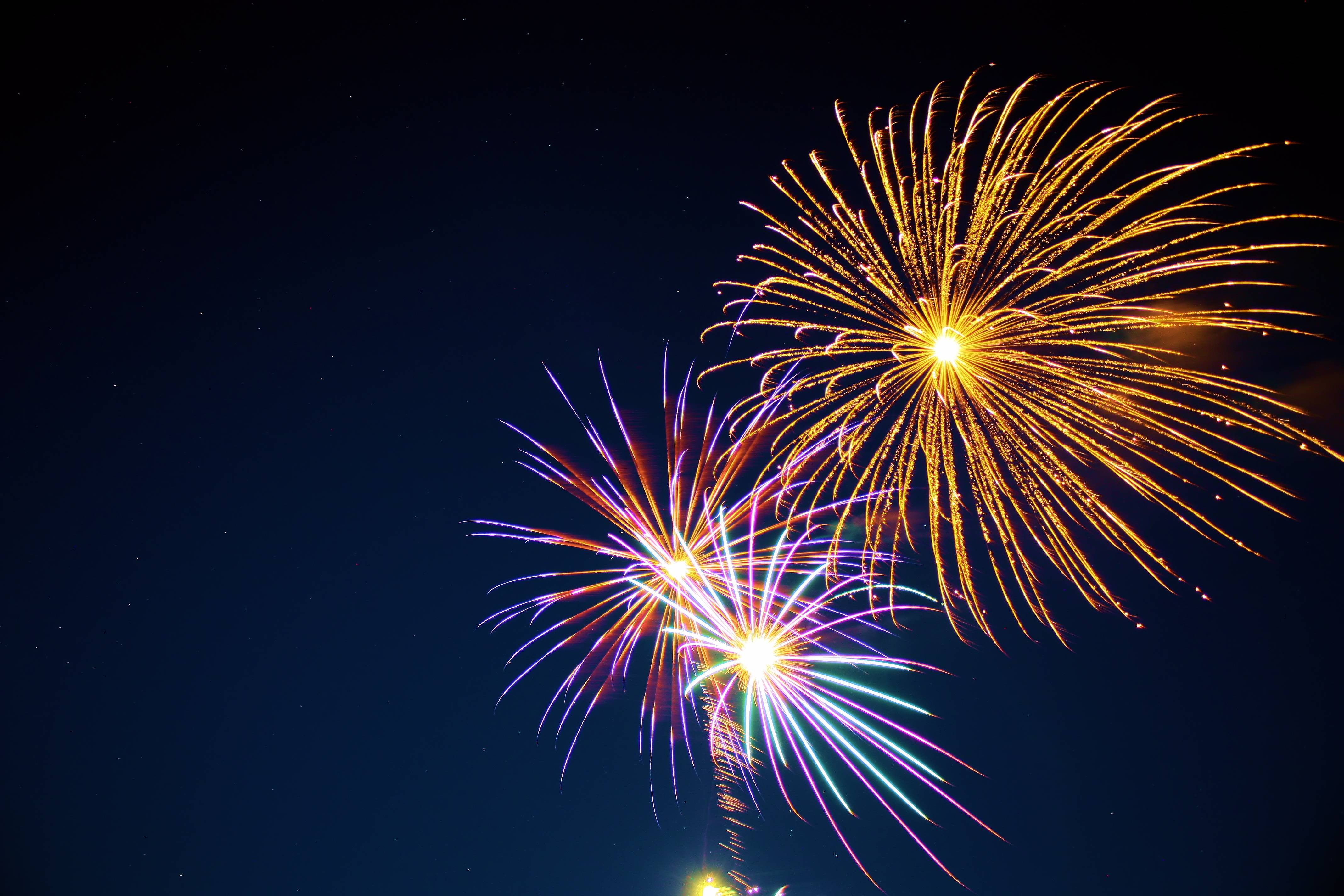 Blue Fireworks Slides Backgrounds for Powerpoint Templates - PPT ...