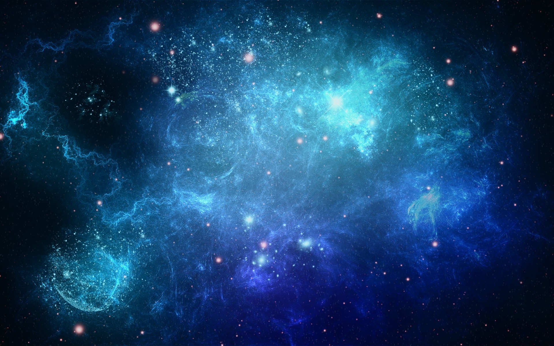 Blue Galaxy Backgrounds for Powerpoint Templates - PPT Backgrounds