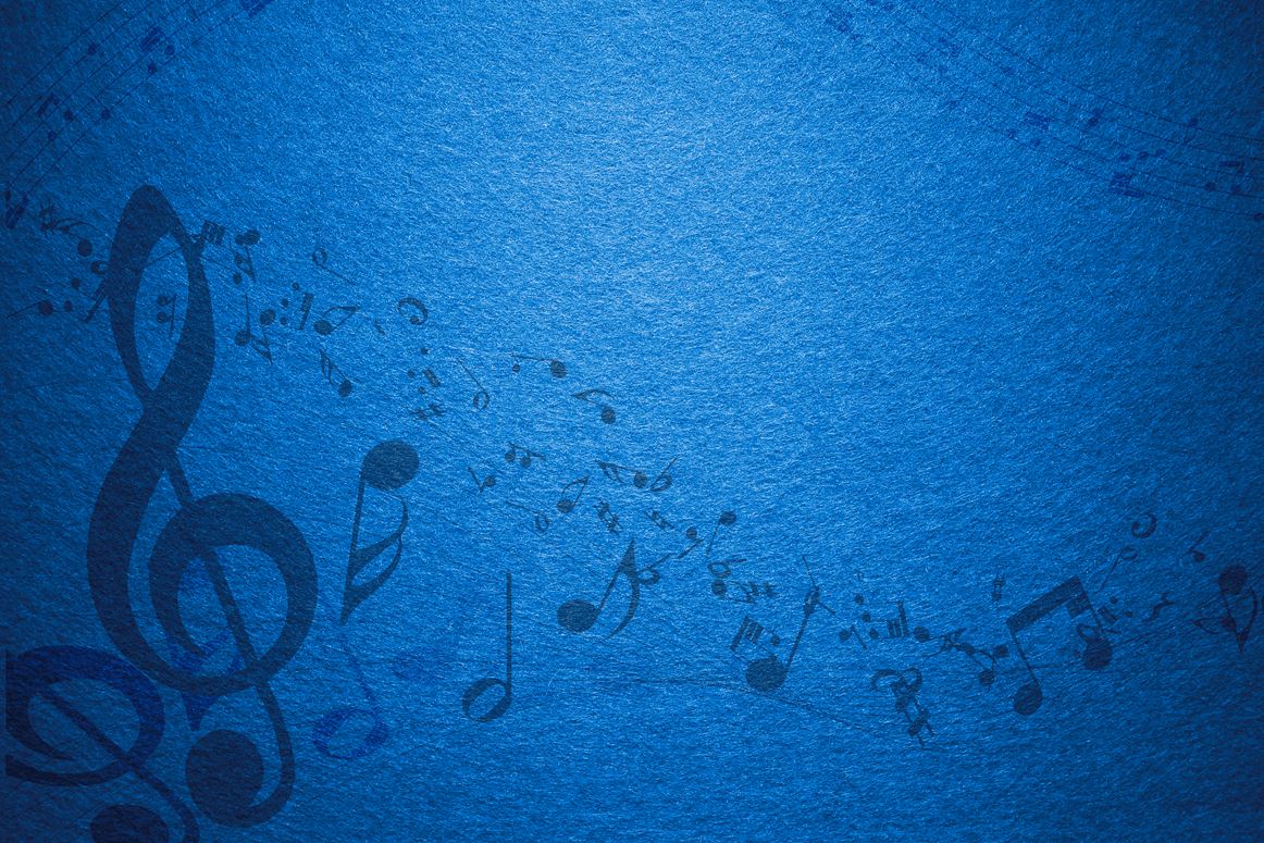 Blue Music Notes Backgrounds for Powerpoint Templates - PPT Backgrounds