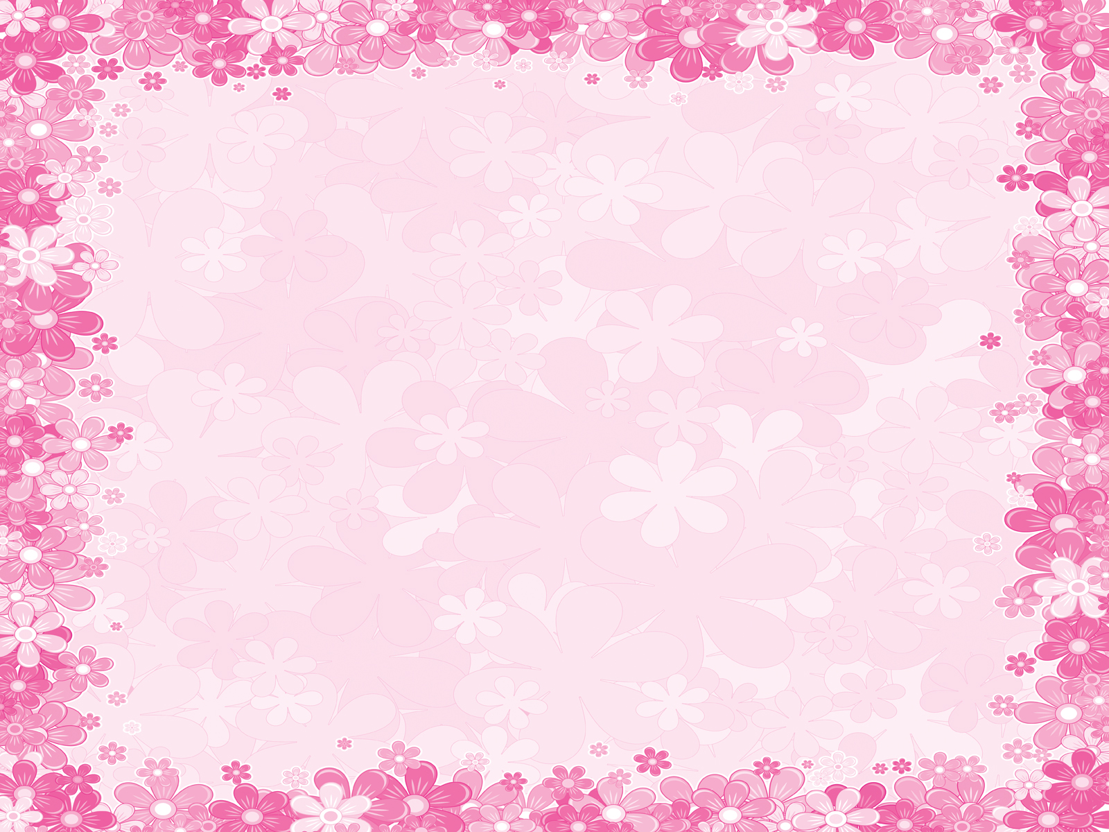 Borders Pink Floral Frames Graphic Backgrounds for Powerpoint Templates ...