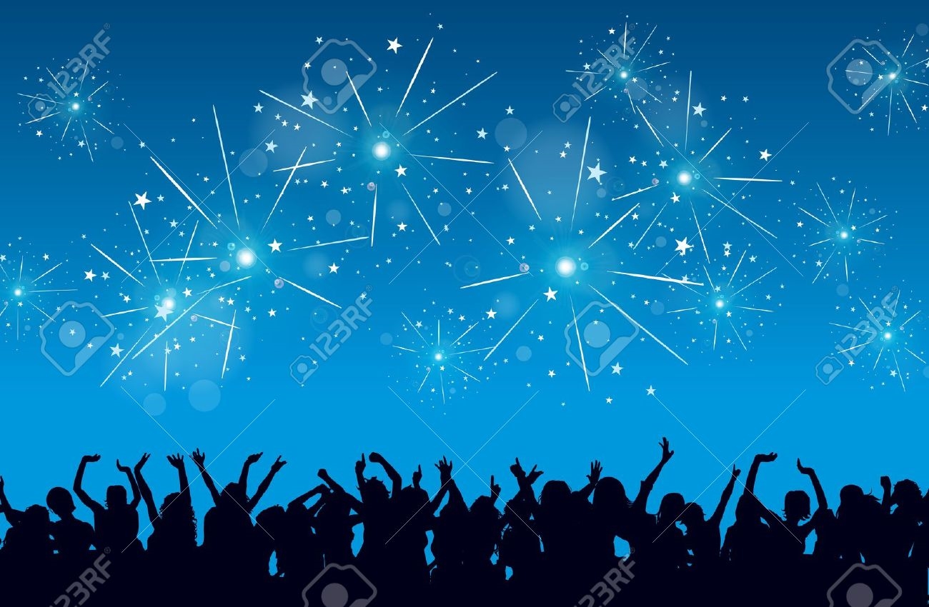 Bright Blue New Years Backgrounds for Powerpoint Templates - PPT ...