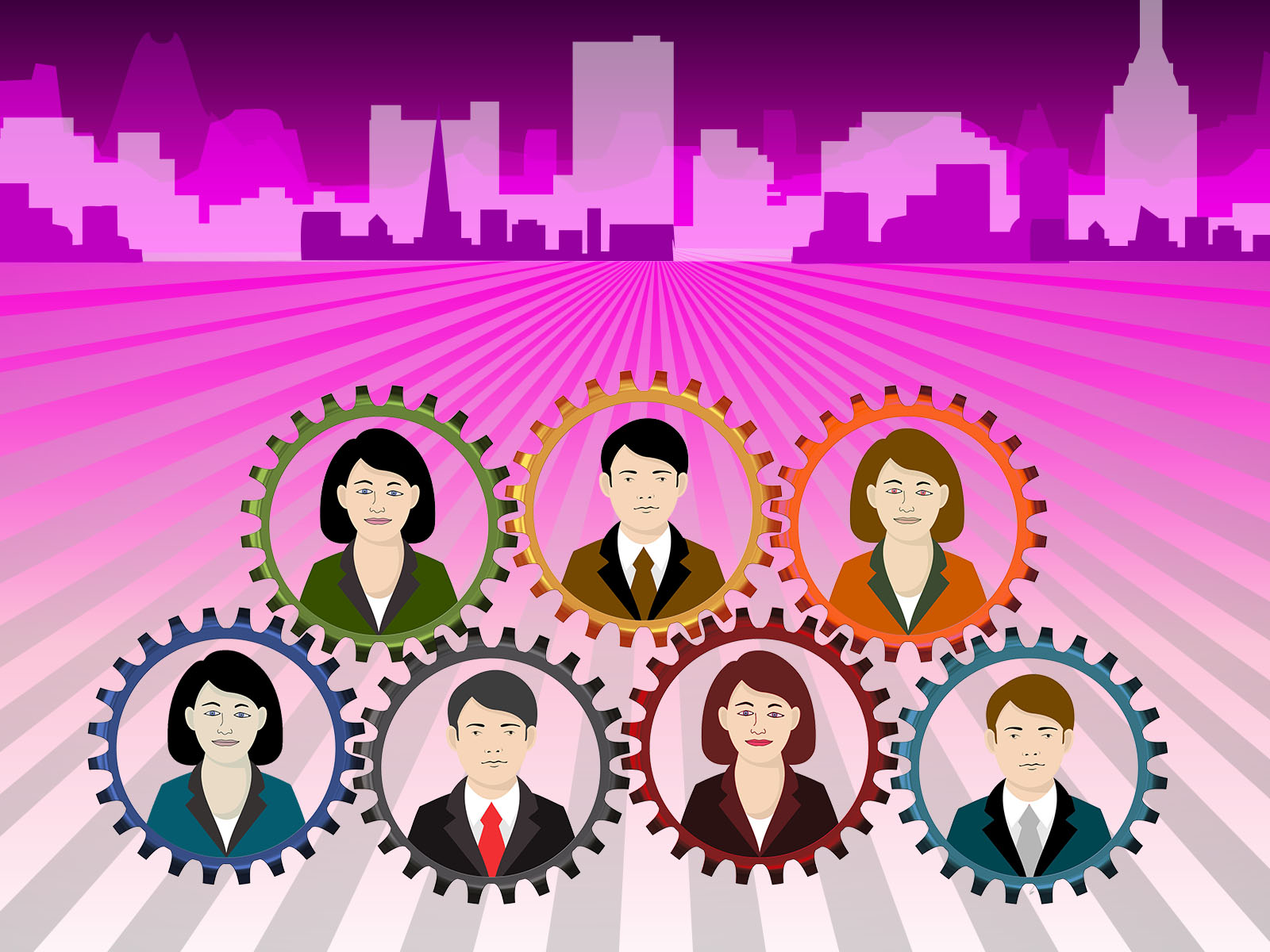 Business Team Work Backgrounds for Powerpoint Templates - PPT Backgrounds