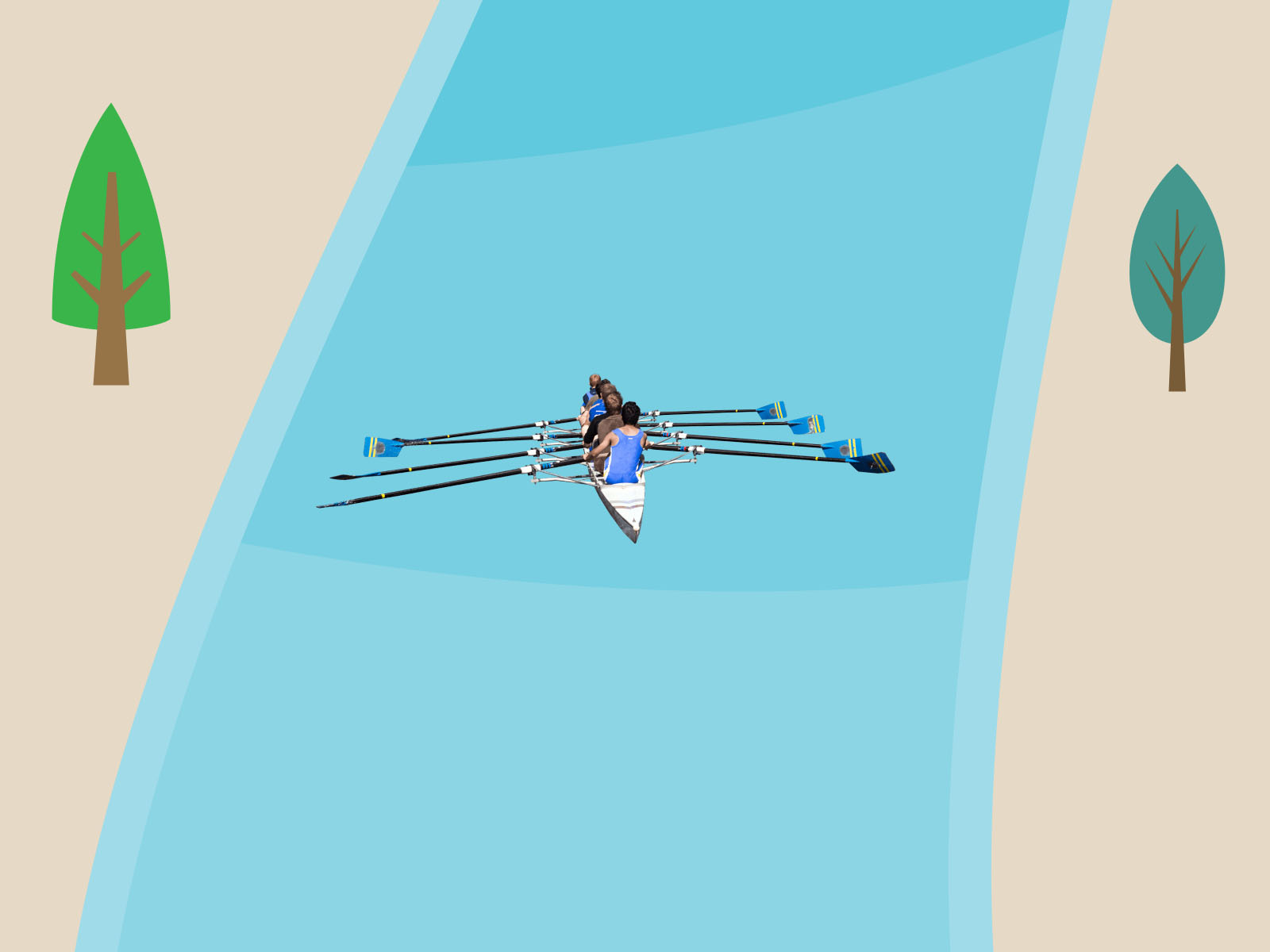 Canoe in the River Backgrounds for Powerpoint Templates - PPT Backgrounds