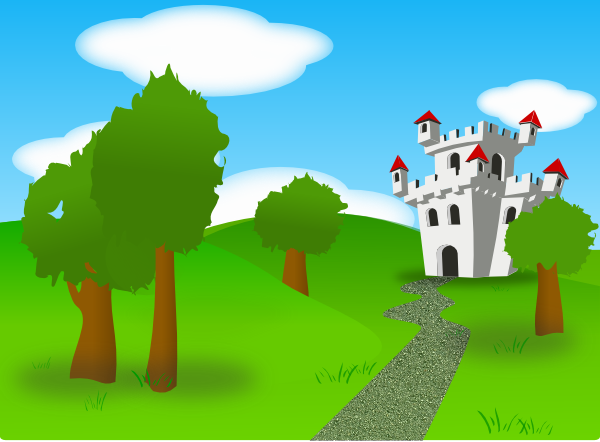 Cartoon Castle Backgrounds for Powerpoint Templates - PPT Backgrounds