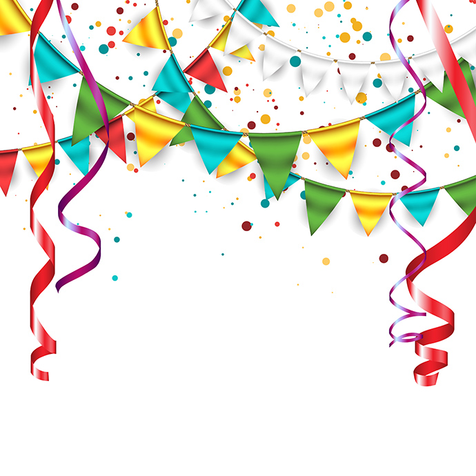 Celebration Art Backgrounds for Powerpoint Templates - PPT Backgrounds