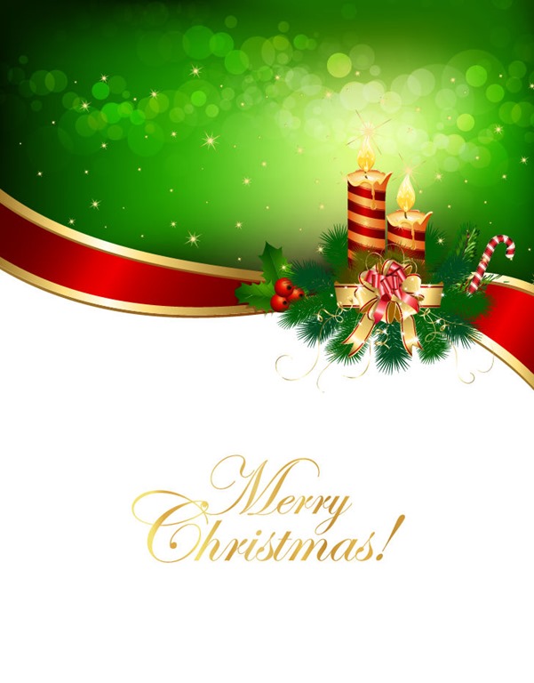 Christmas with Ribbon Backgrounds for Powerpoint Templates - PPT ...