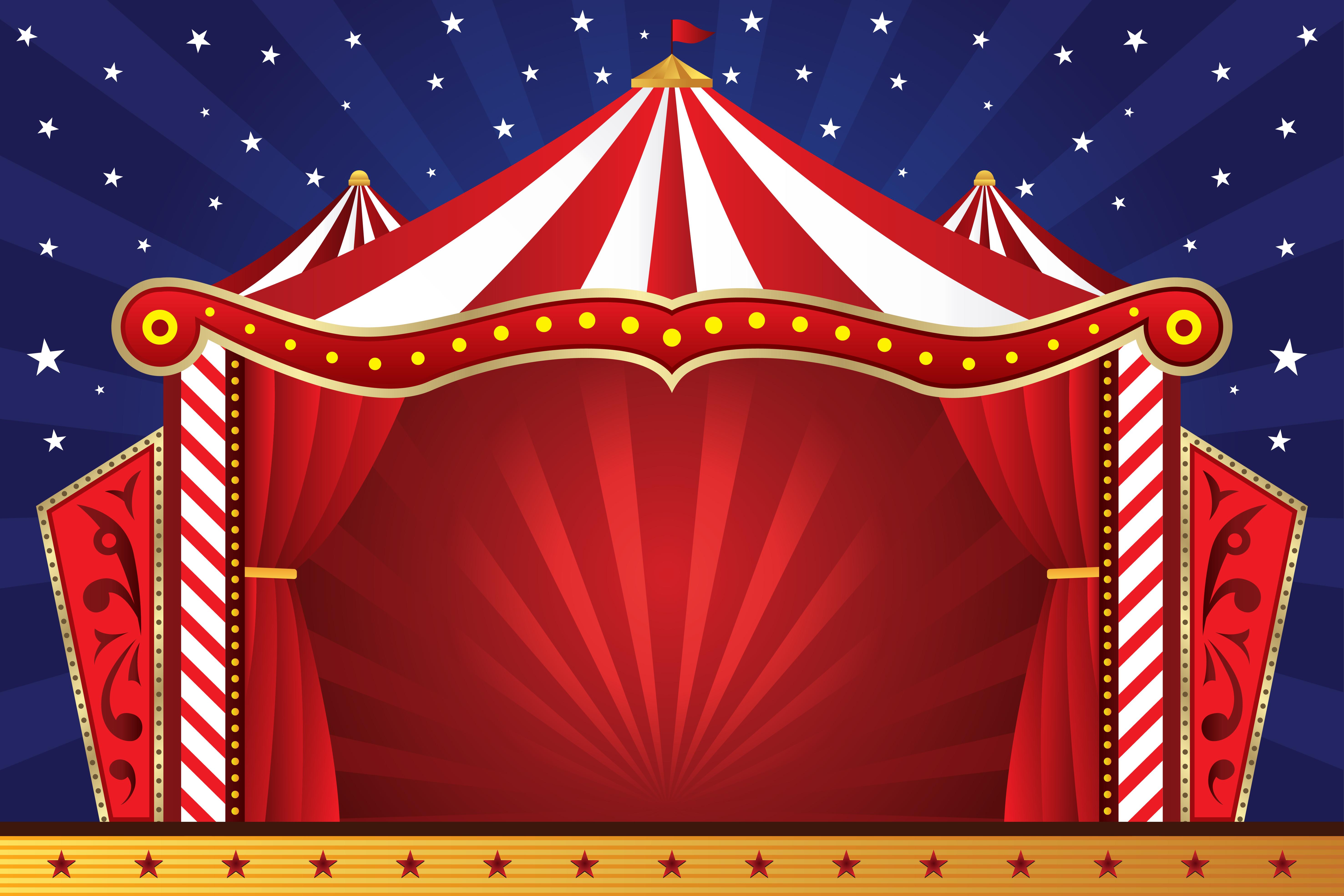 Circus Scene Backgrounds for Powerpoint Templates - PPT Backgrounds