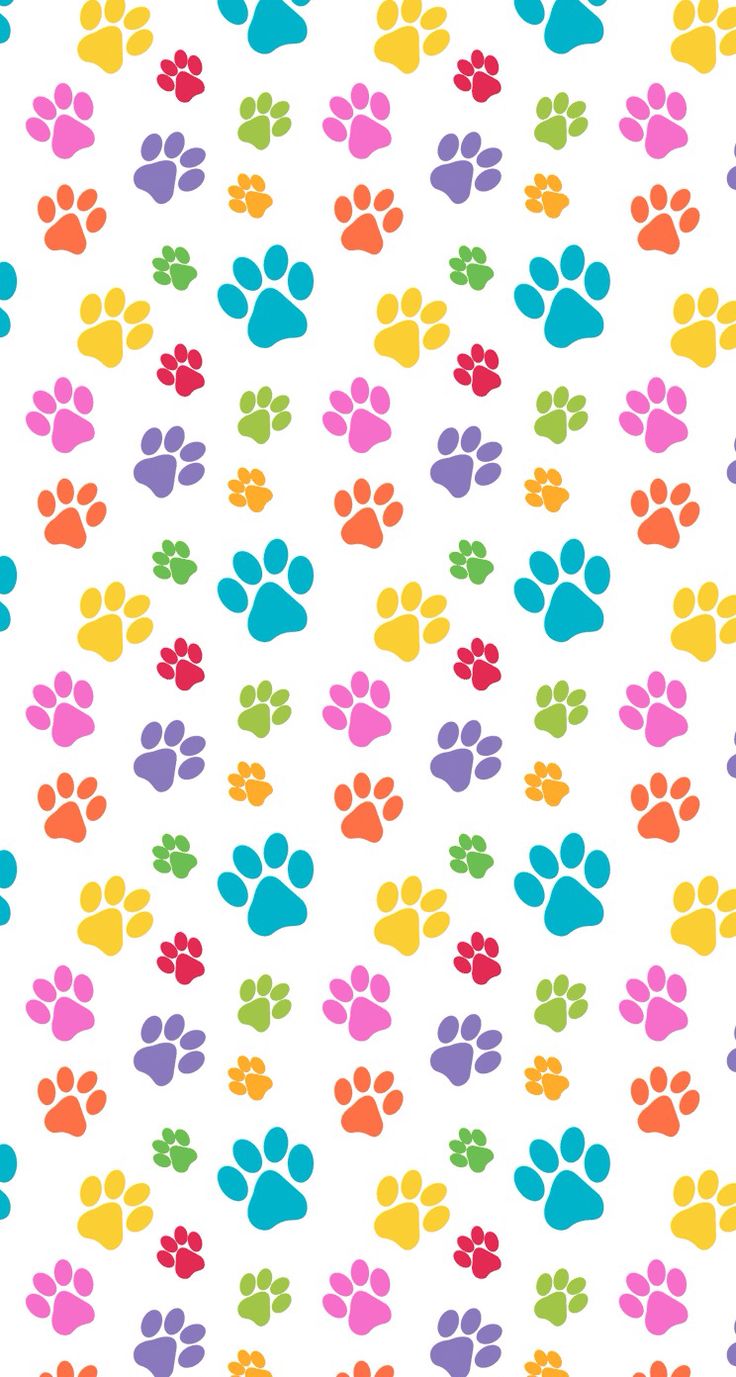 Colorful Paw Prints IPhone Backgrounds for Powerpoint Templates - PPT ...