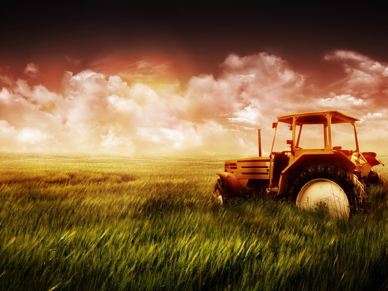 Farm Tractor image Backgrounds for Powerpoint Templates - PPT Backgrounds