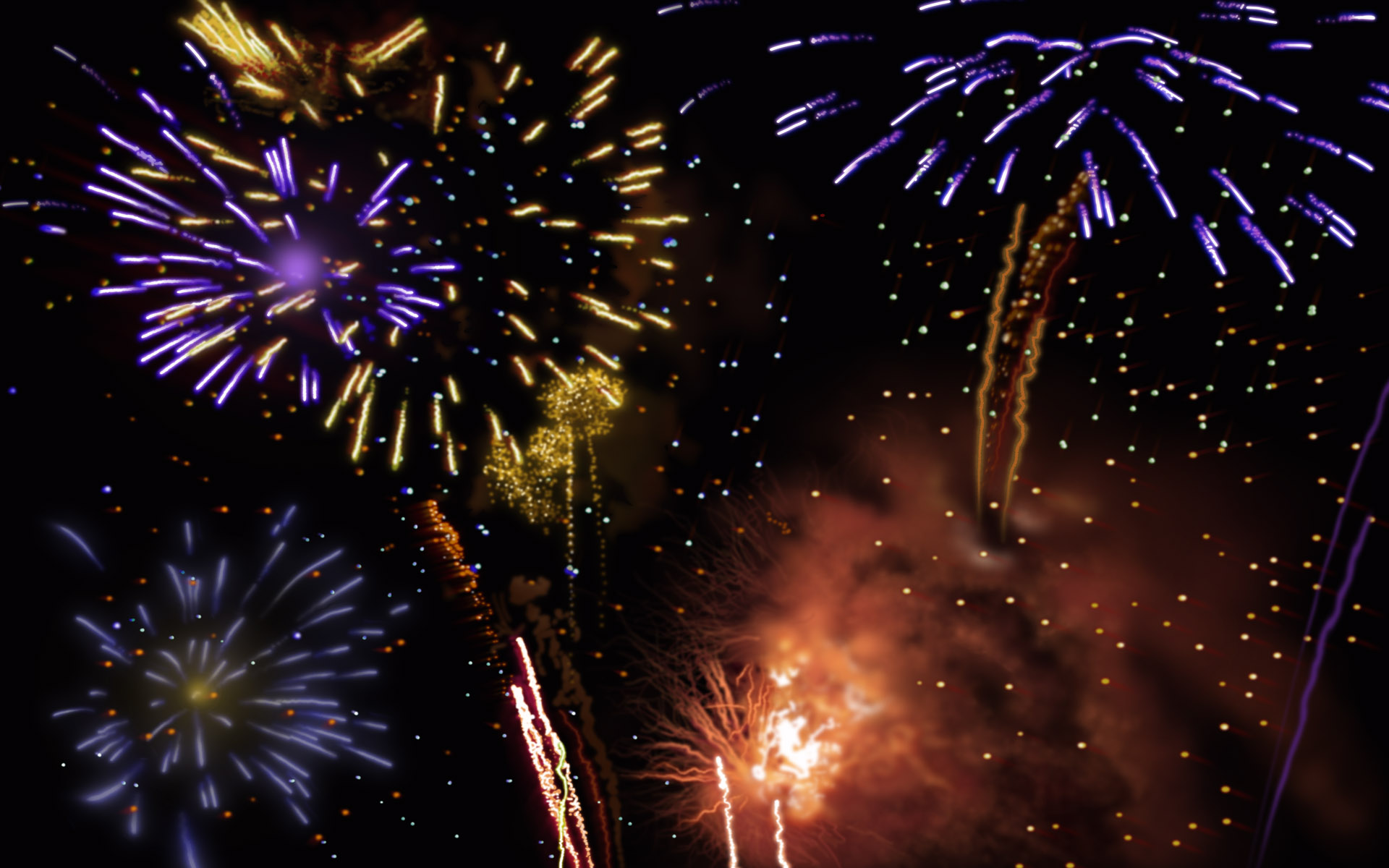 Fireworks Theme Backgrounds for Powerpoint Templates - PPT Backgrounds