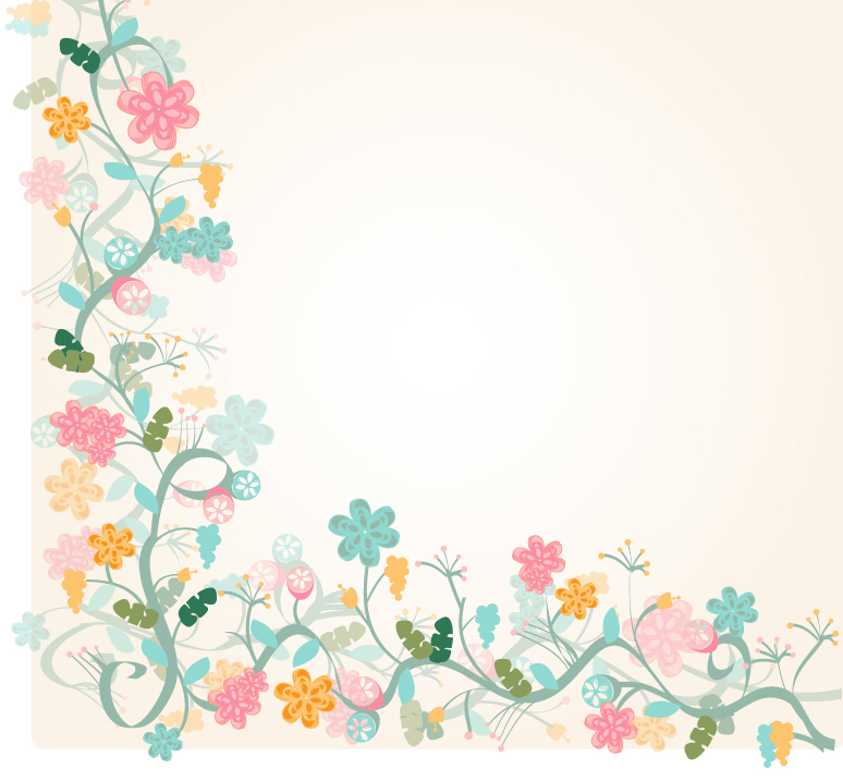 Floral Border Photo Backgrounds for Powerpoint Templates - PPT Backgrounds