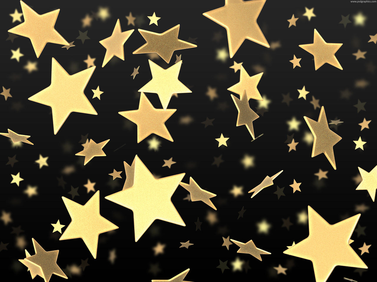 Golden Stars On Black PSDGraphics Design Backgrounds for Powerpoint ...