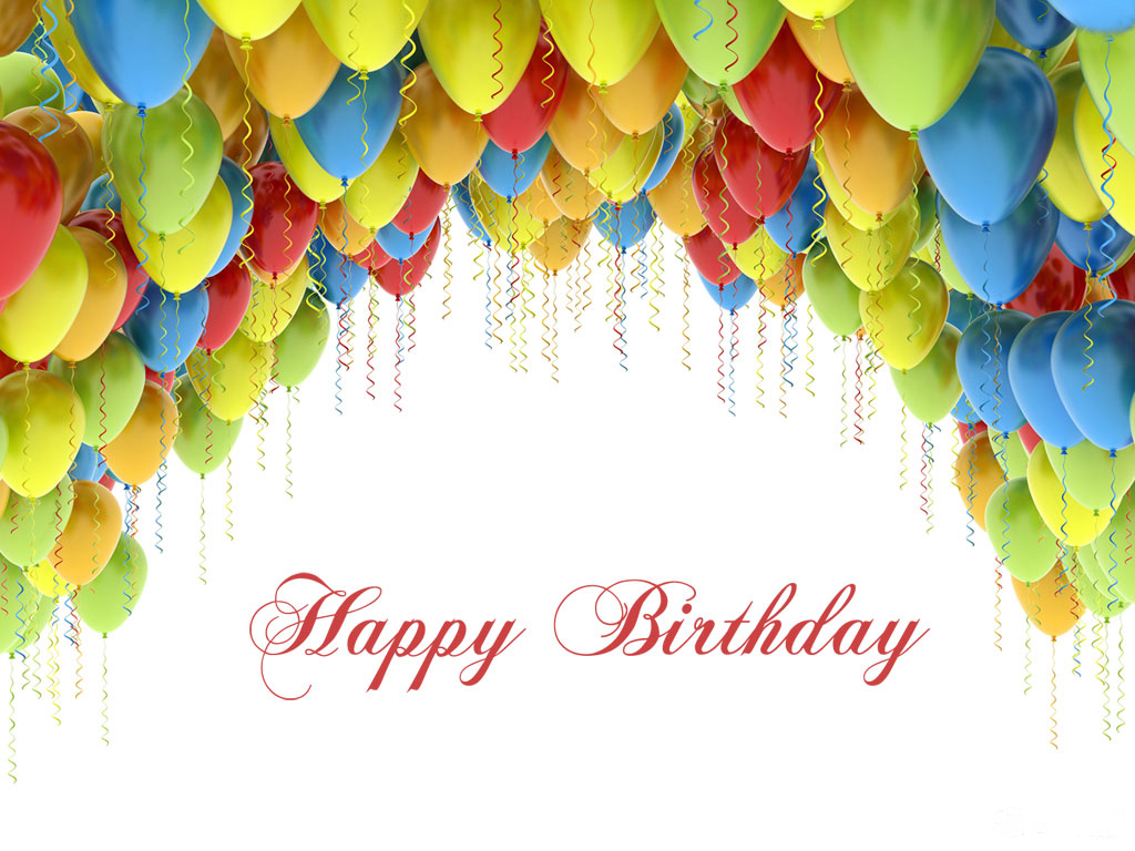 Happy Birthday with Balloons Backgrounds for Powerpoint Templates - PPT ...