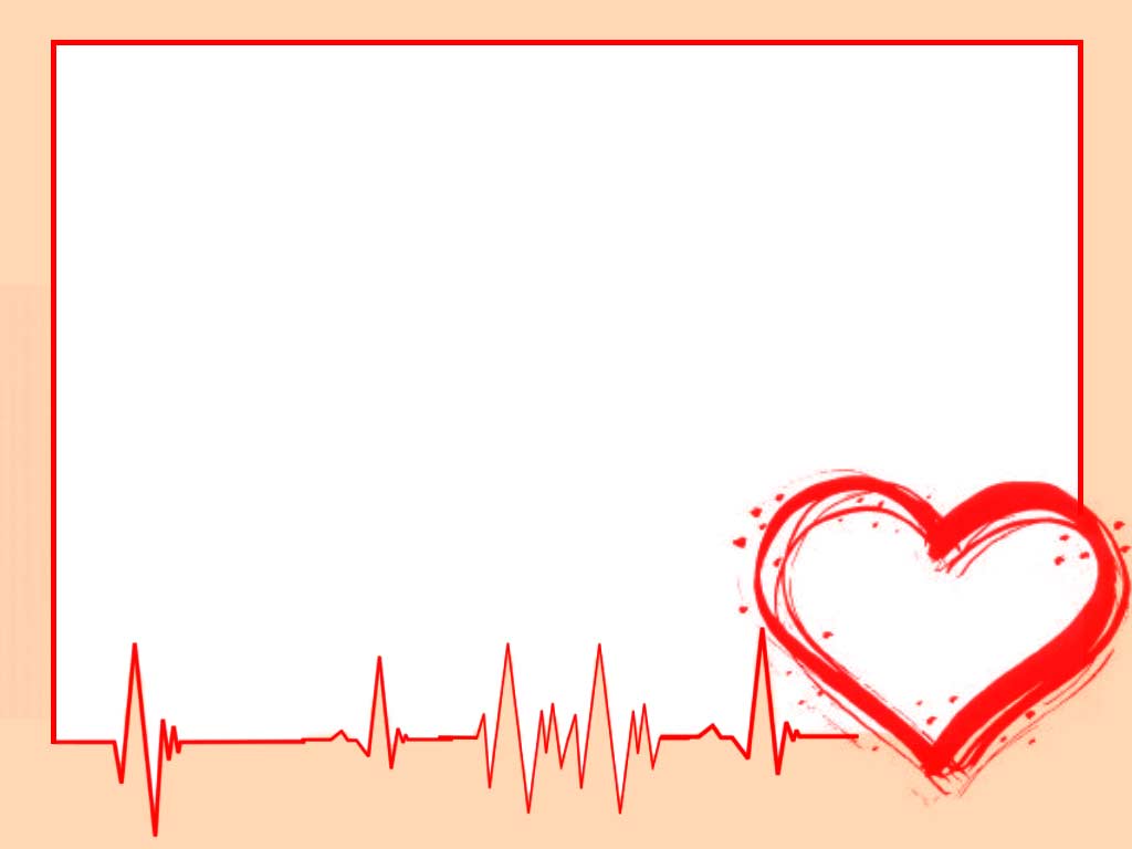 Heart Cardiogram Frame Backgrounds For Powerpoint Templates Ppt