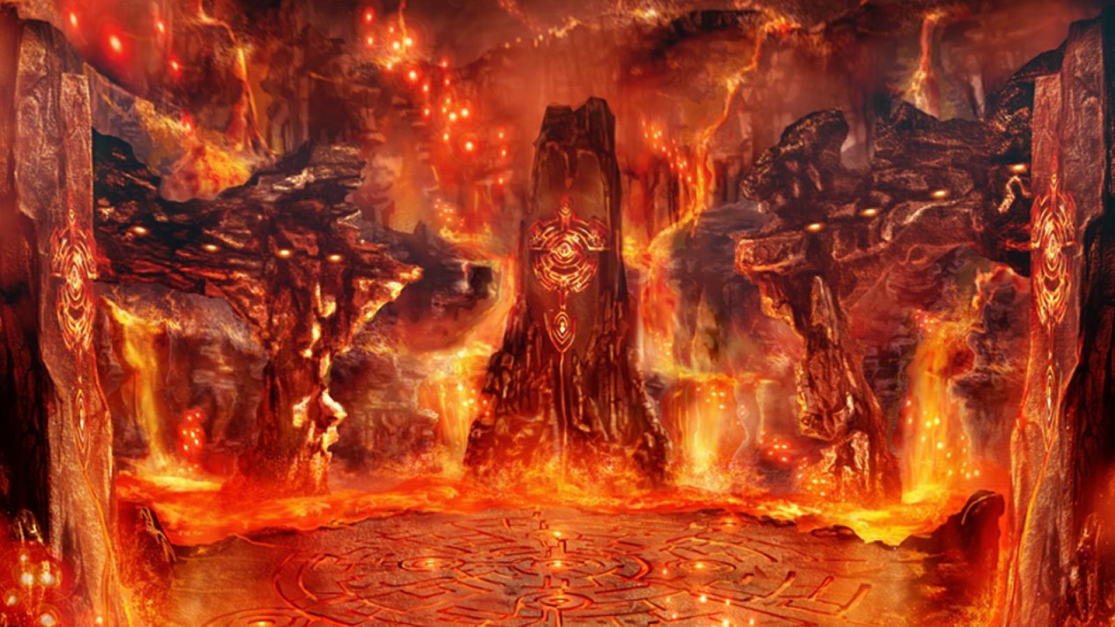 Hell Caves Backgrounds for Powerpoint Templates - PPT Backgrounds