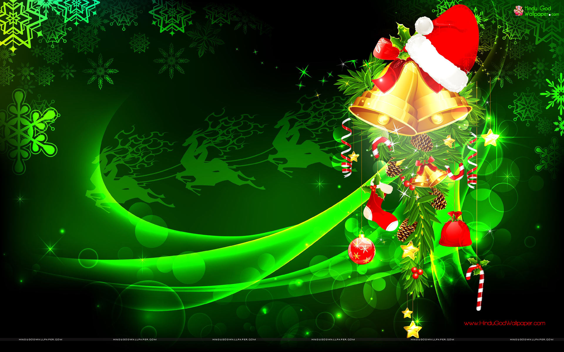 Home Green Christmas Backgrounds for Powerpoint Templates - PPT Backgrounds