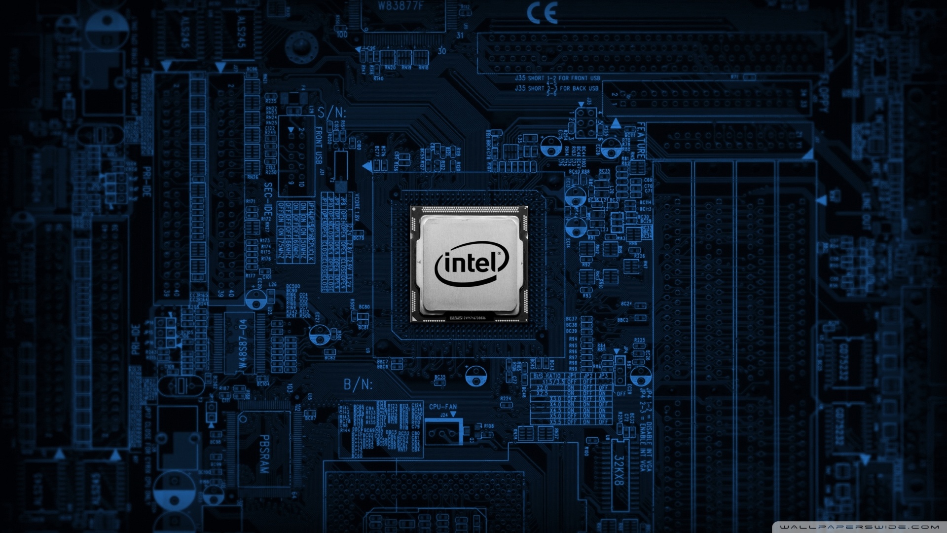 Intel Motherboard Design Backgrounds for Powerpoint Templates - PPT ...