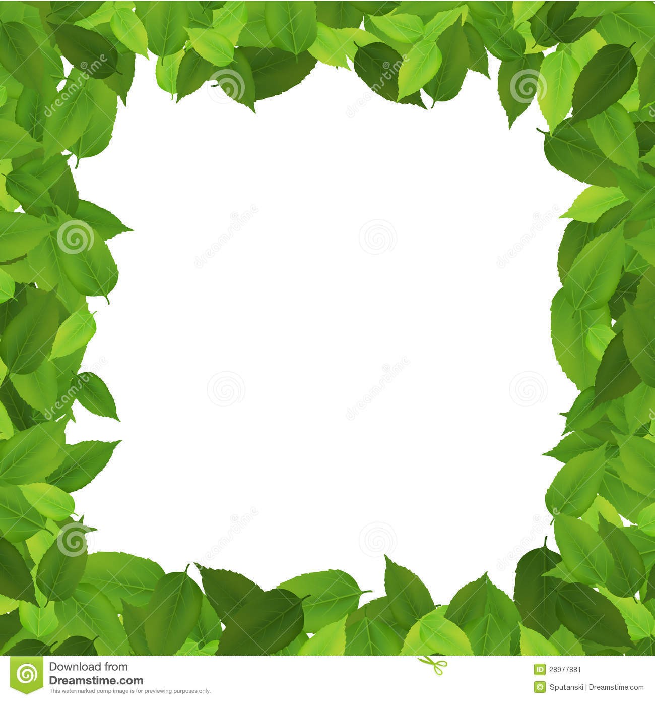 Leaf Border Art Backgrounds for Powerpoint Templates - PPT Backgrounds