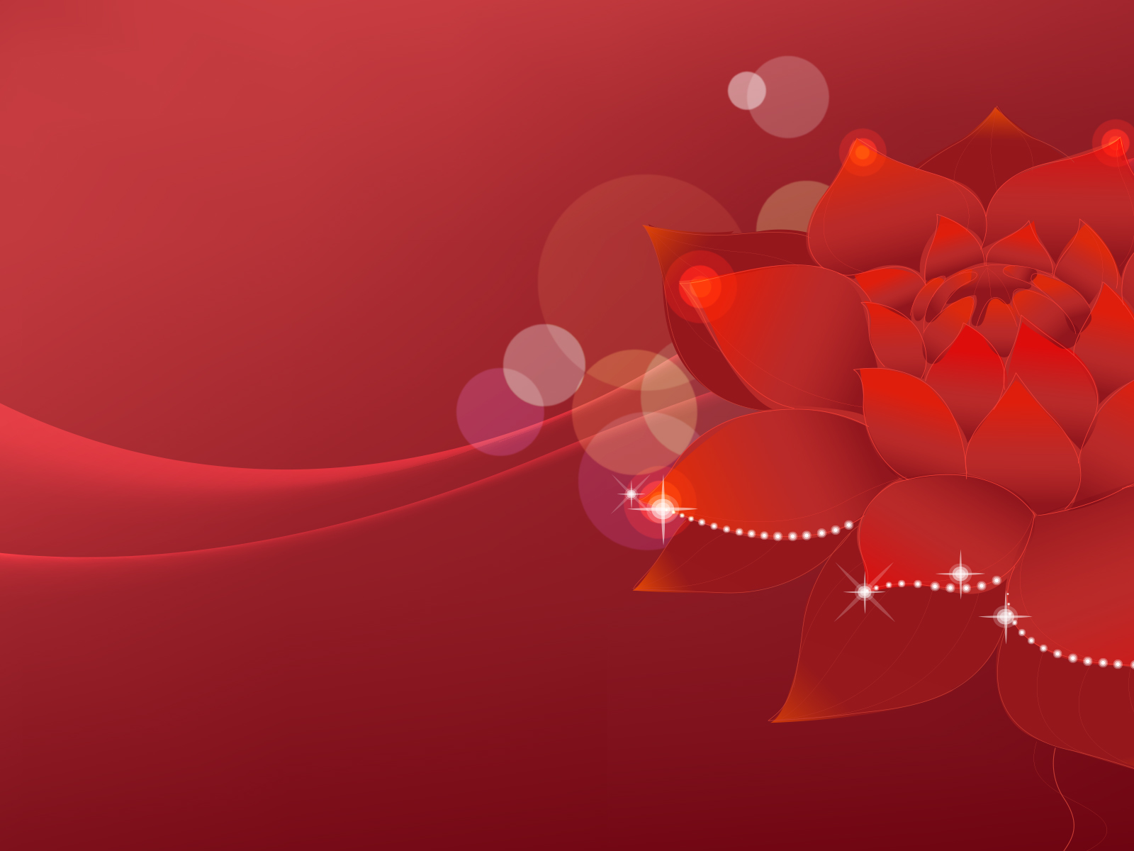 Lotus Flowers Dream Flowers Red PPT Presentation Backgrounds for ...
