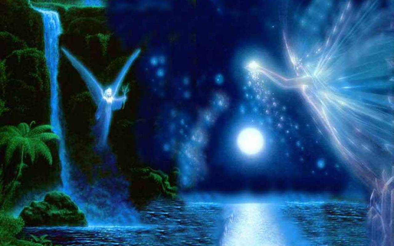 Magical Creatures Fairies Backgrounds for Powerpoint Templates - PPT ...