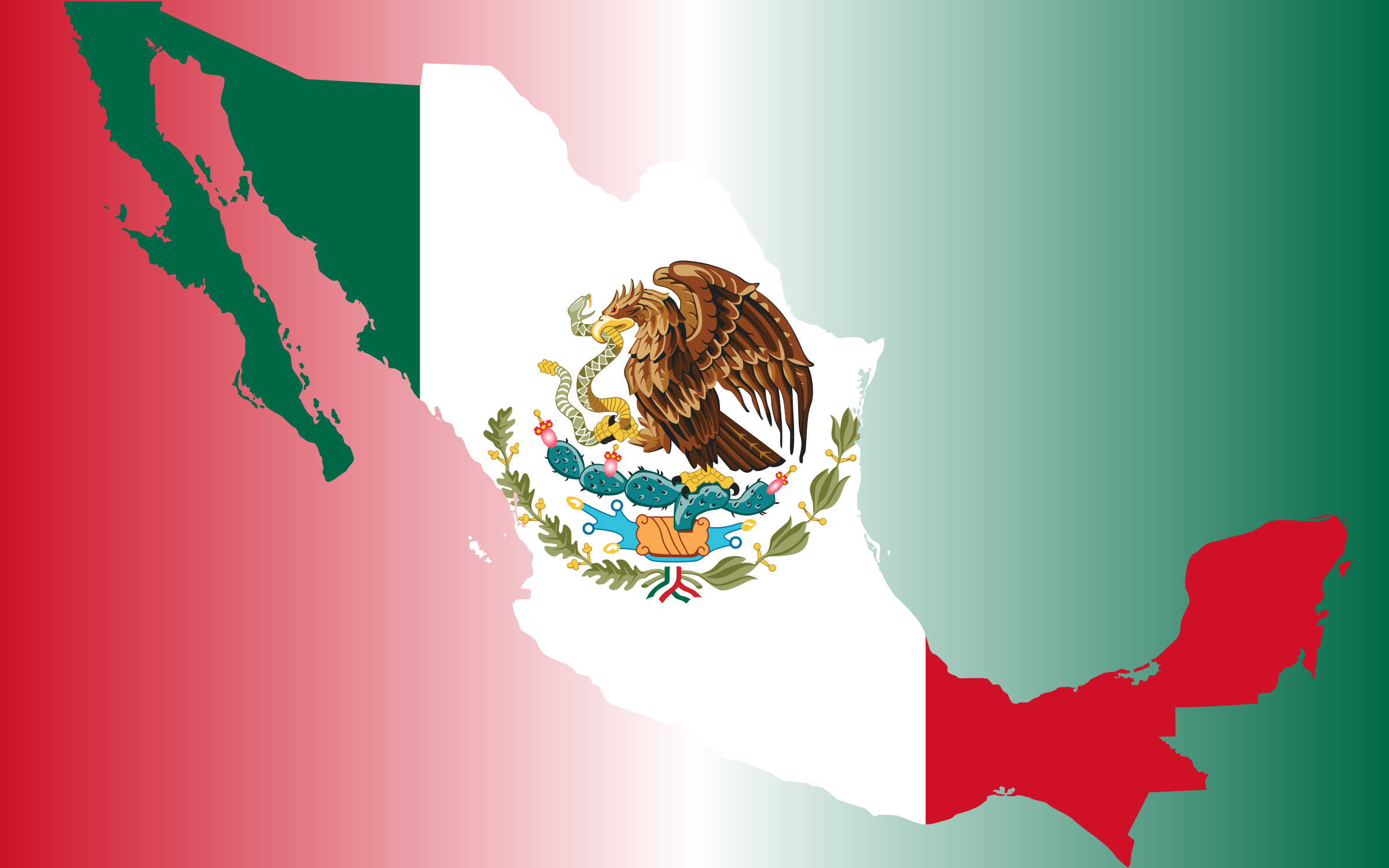 Mexico Flag Map With Quality Backgrounds for Powerpoint Templates - PPT ...