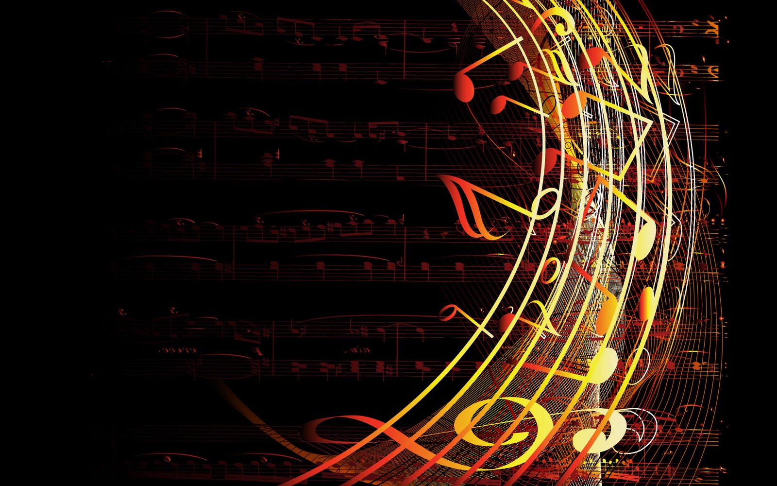 Music Notes Art Backgrounds for Powerpoint Templates - PPT Backgrounds