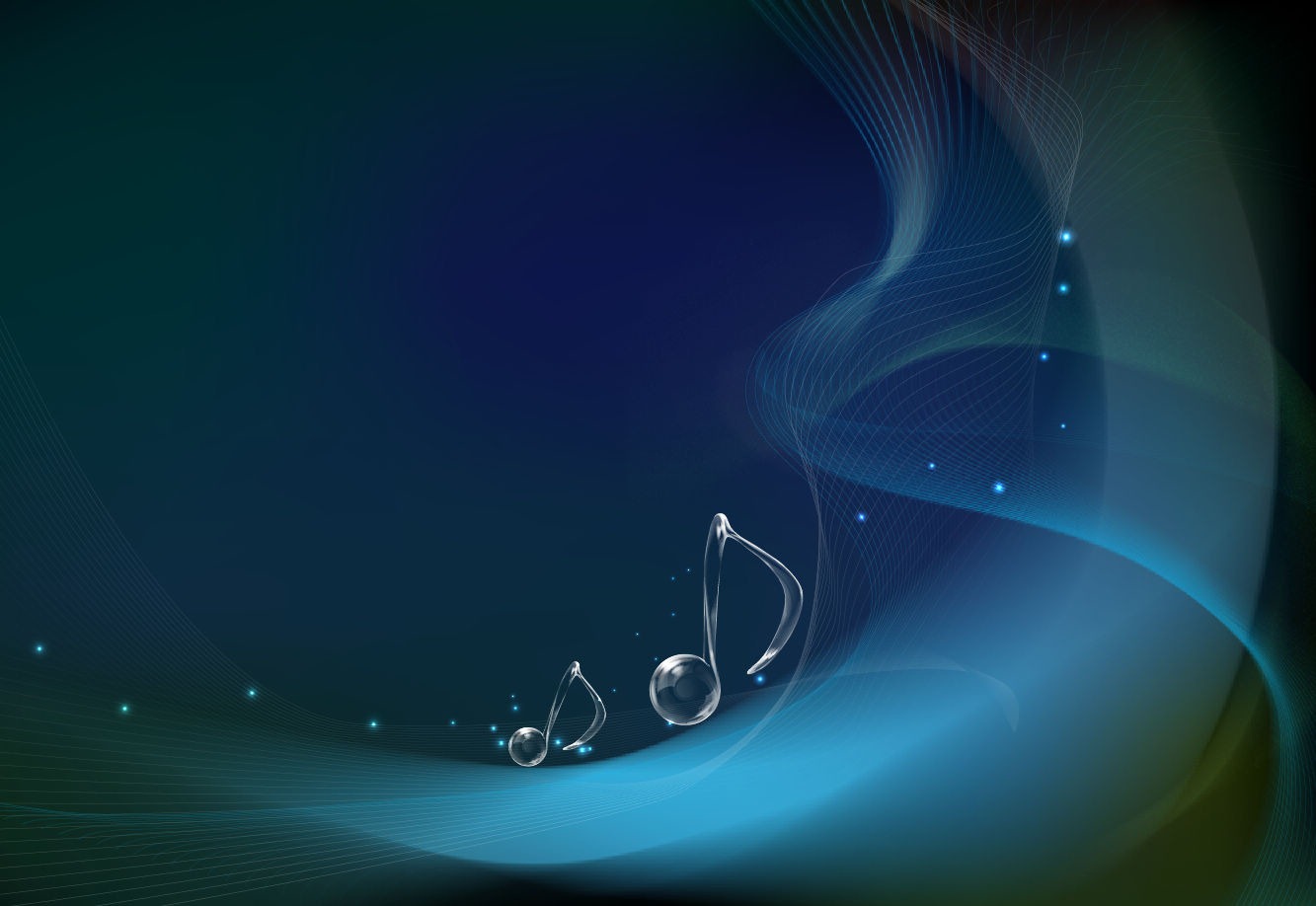 Music Notes Clip Art Backgrounds for Powerpoint Templates - PPT Backgrounds