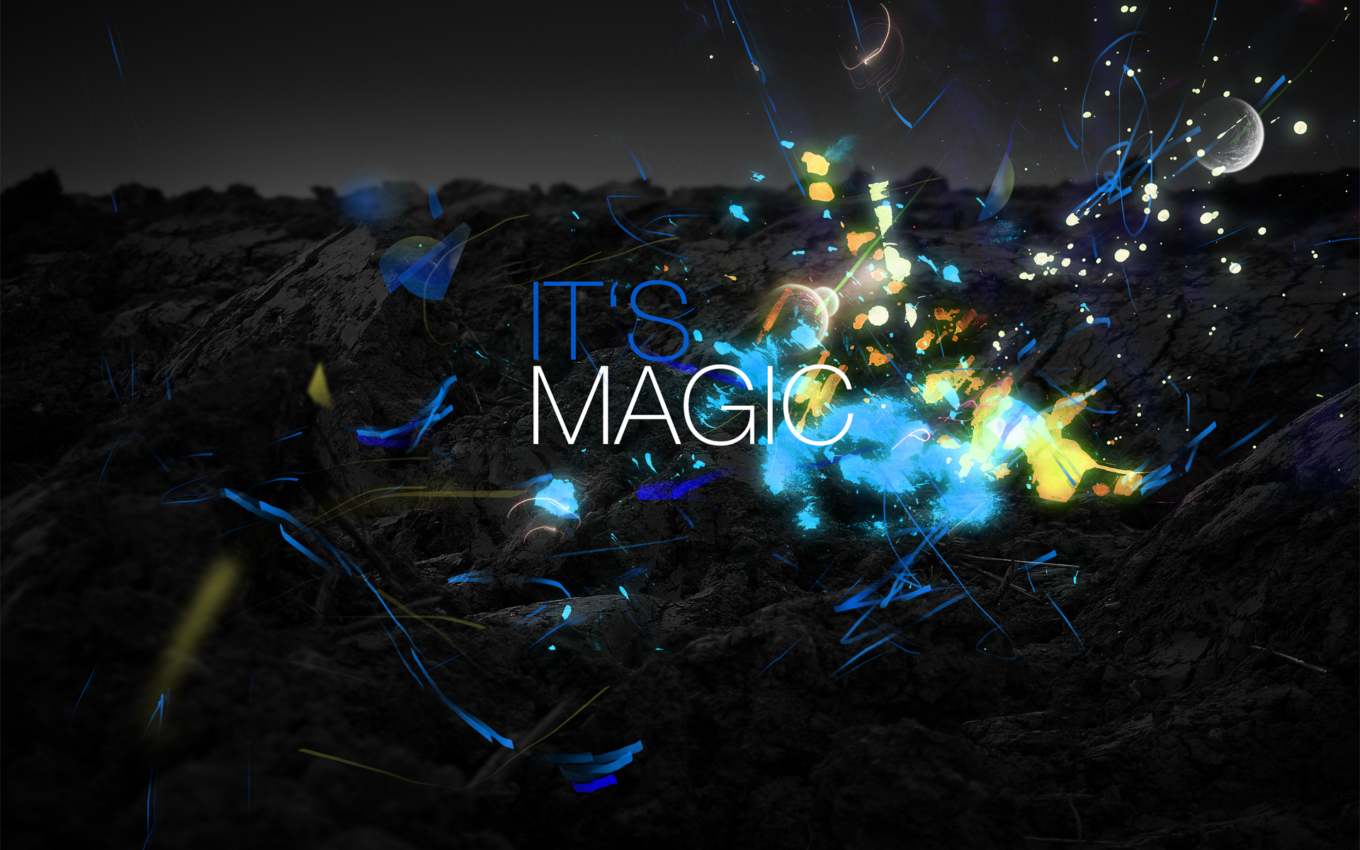 Natural Dark Magic Backgrounds for Powerpoint Templates - PPT Backgrounds