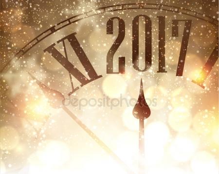 New Year With Clock Clipart Photo Backgrounds for Powerpoint Templates ...