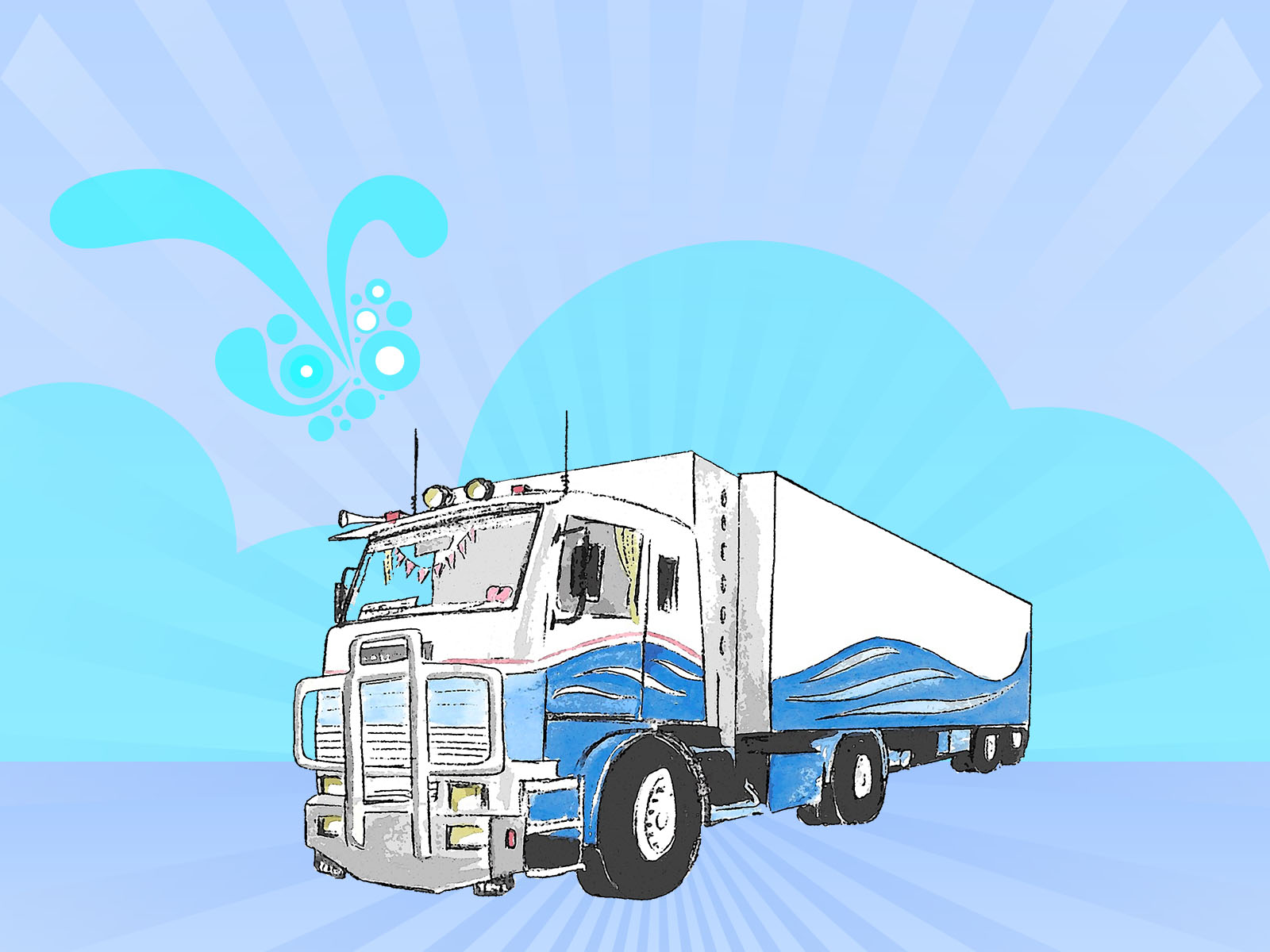 Nice Truck Backgrounds for Powerpoint Templates - PPT Backgrounds