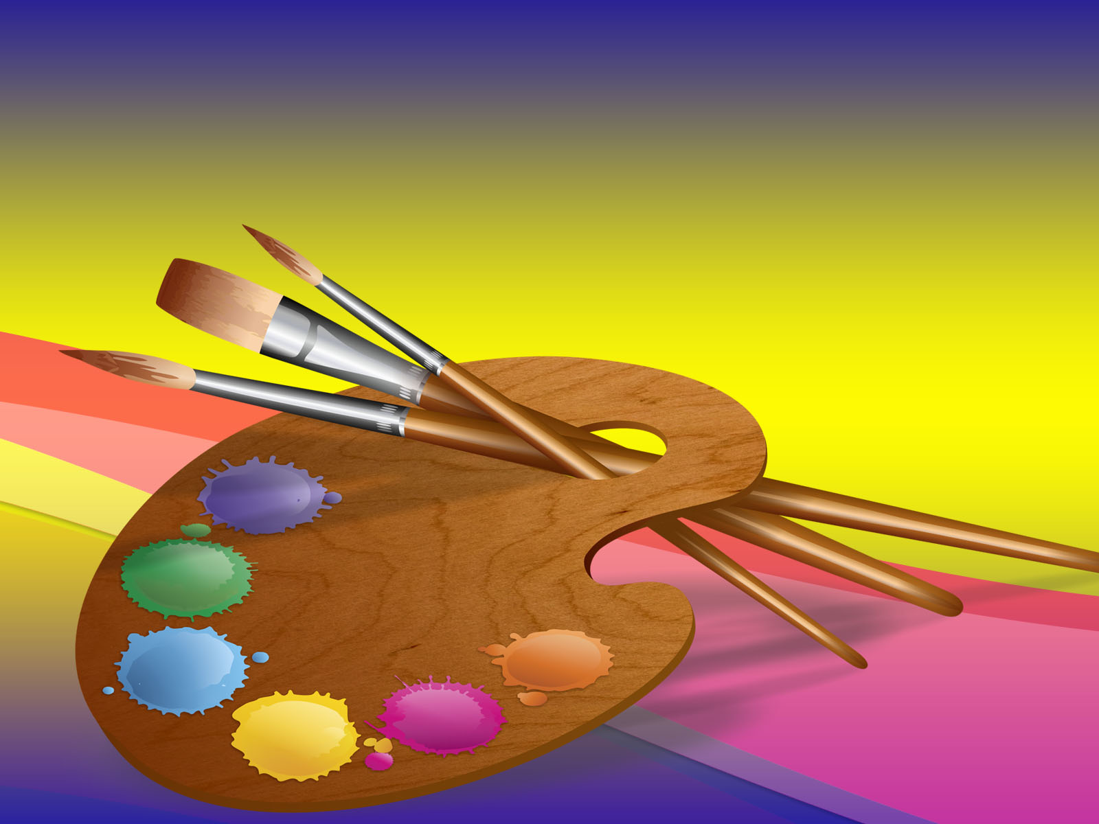 Paint Palet Backgrounds for Powerpoint Templates - PPT Backgrounds