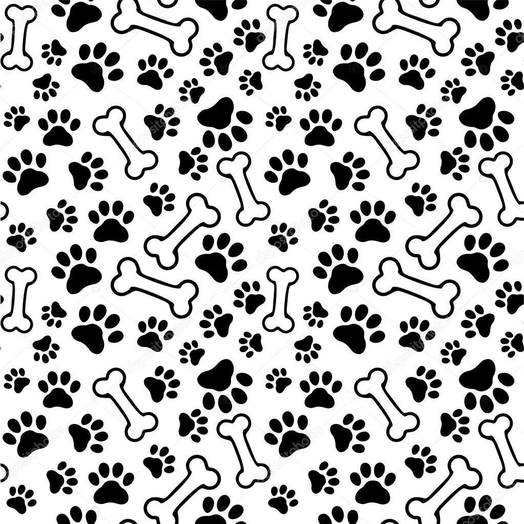 Puppy Paw Print Seamless Pet Paw Backgrounds for Powerpoint Templates ...