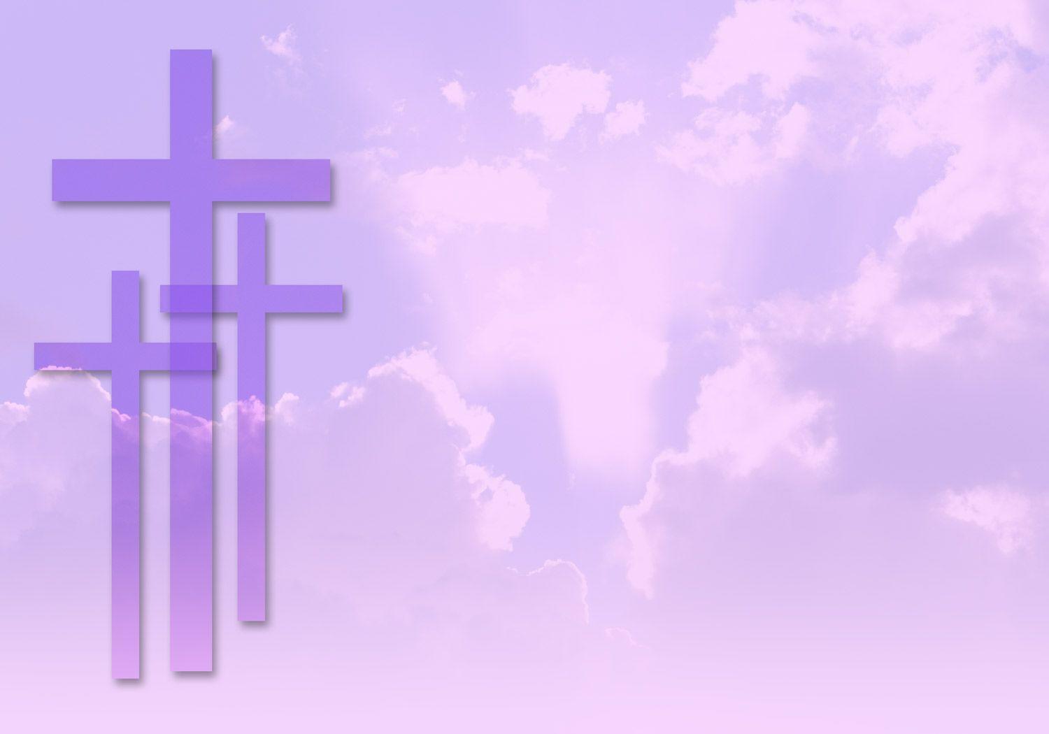 Purple Christian Backgrounds for Powerpoint Templates - PPT Backgrounds