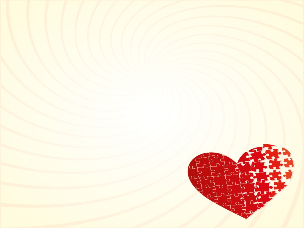 Red Heart For Love Backgrounds for Powerpoint Templates - PPT Backgrounds