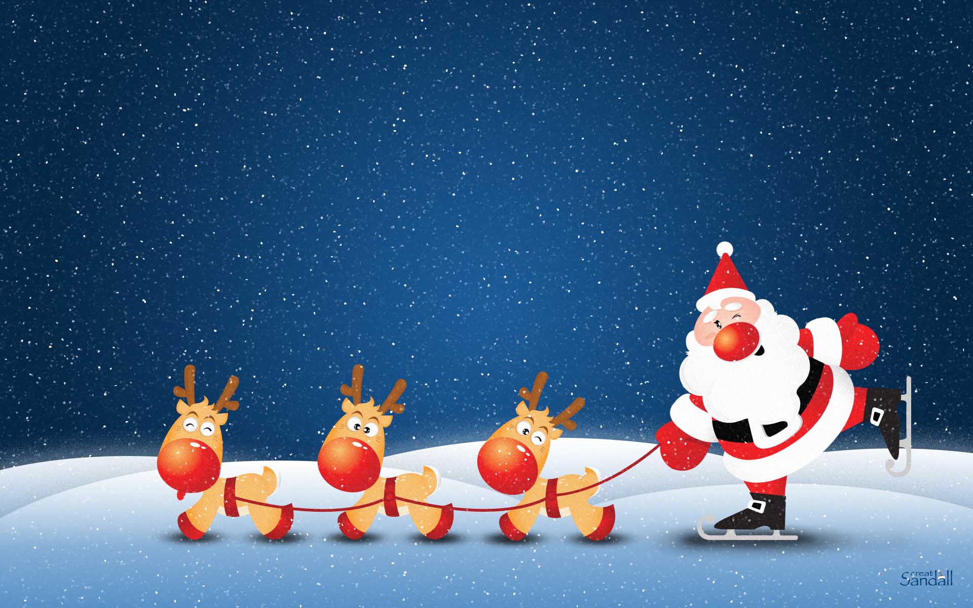 Santa Claus Art Backgrounds for Powerpoint Templates - PPT Backgrounds