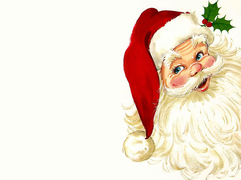 Santa Claus Clip Art Backgrounds for Powerpoint Templates - PPT Backgrounds