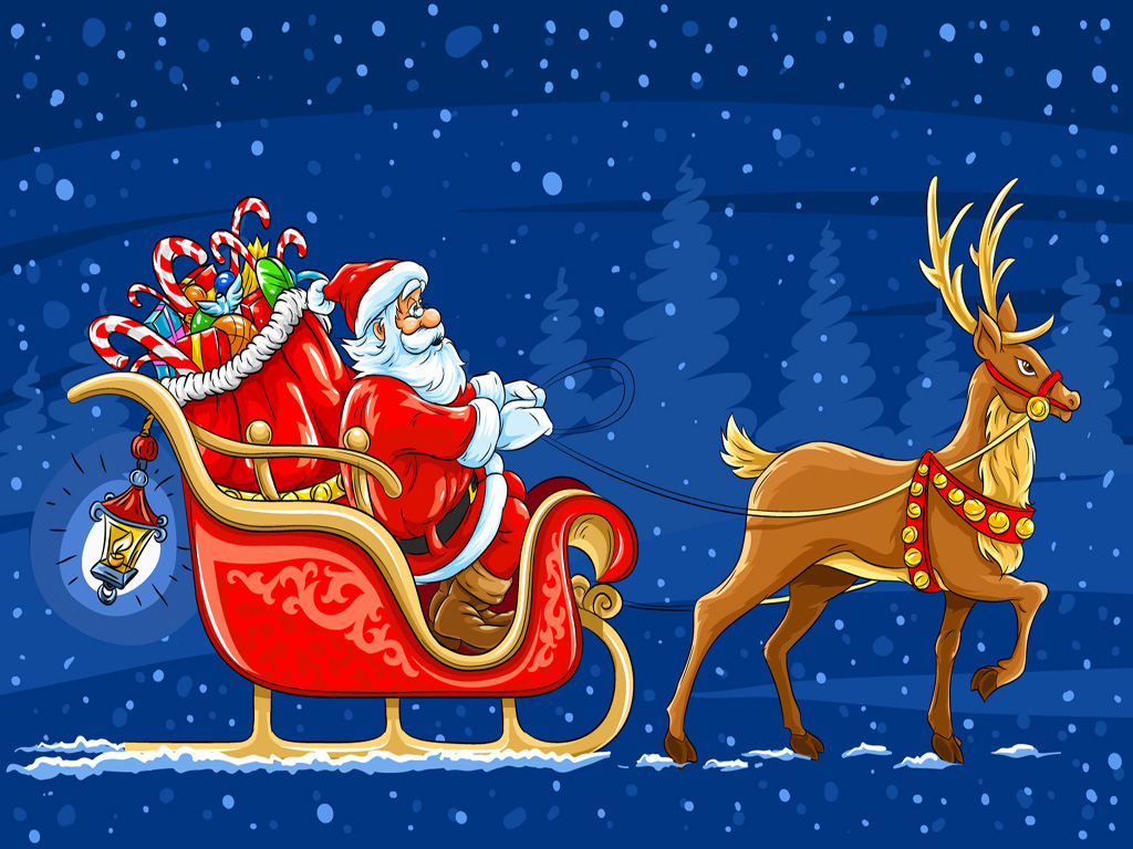 Santa Claus Design Backgrounds for Powerpoint Templates - PPT Backgrounds