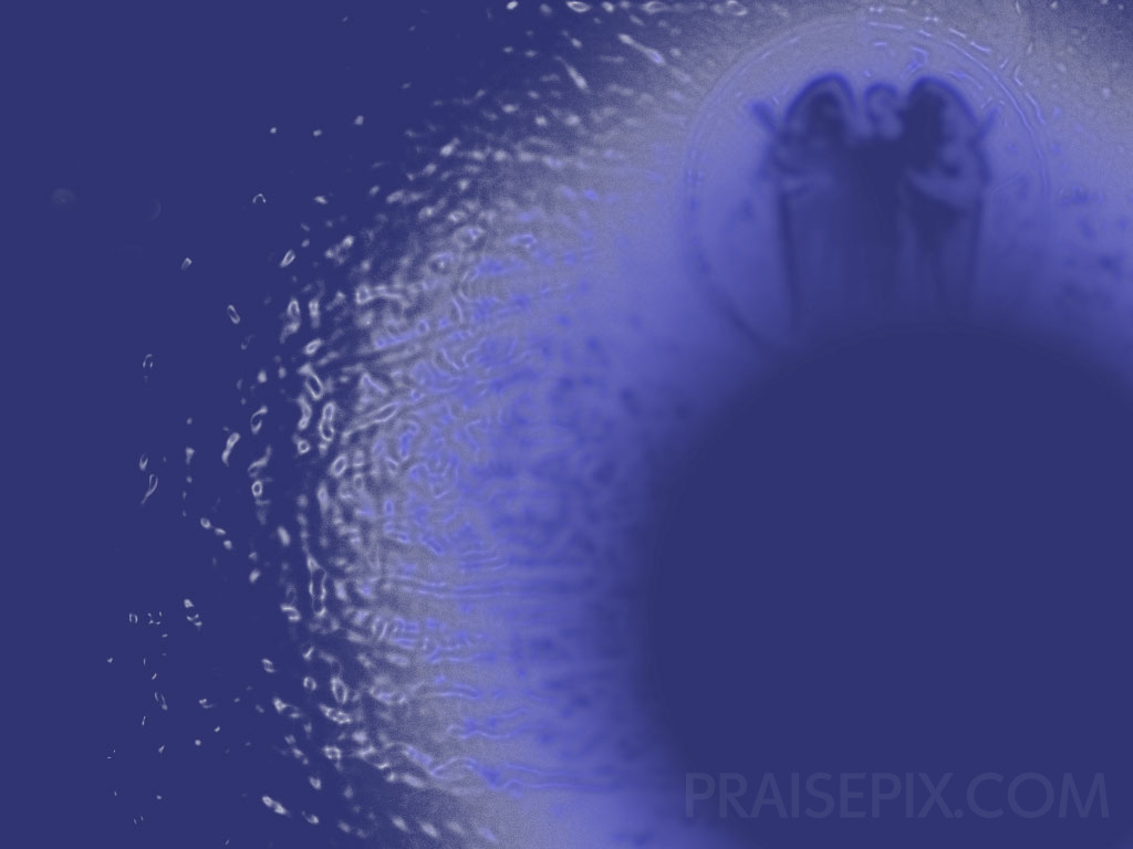 Serene Purple With A Small Silhouette Of An Angel The Art Backgrounds ...