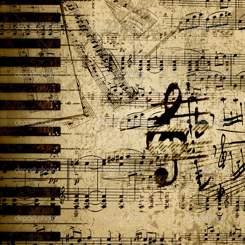 Sheet Music Old Backgrounds for Powerpoint Templates - PPT Backgrounds