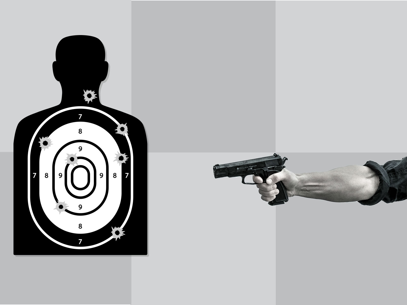 Shoot with a Gun Backgrounds for Powerpoint Templates - PPT Backgrounds