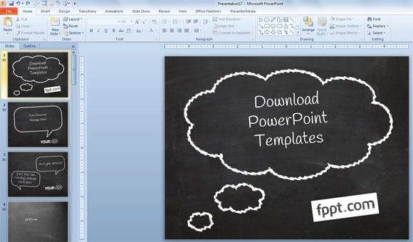 Simple PowerPoint Blackboard Presentation Backgrounds for Powerpoint ...