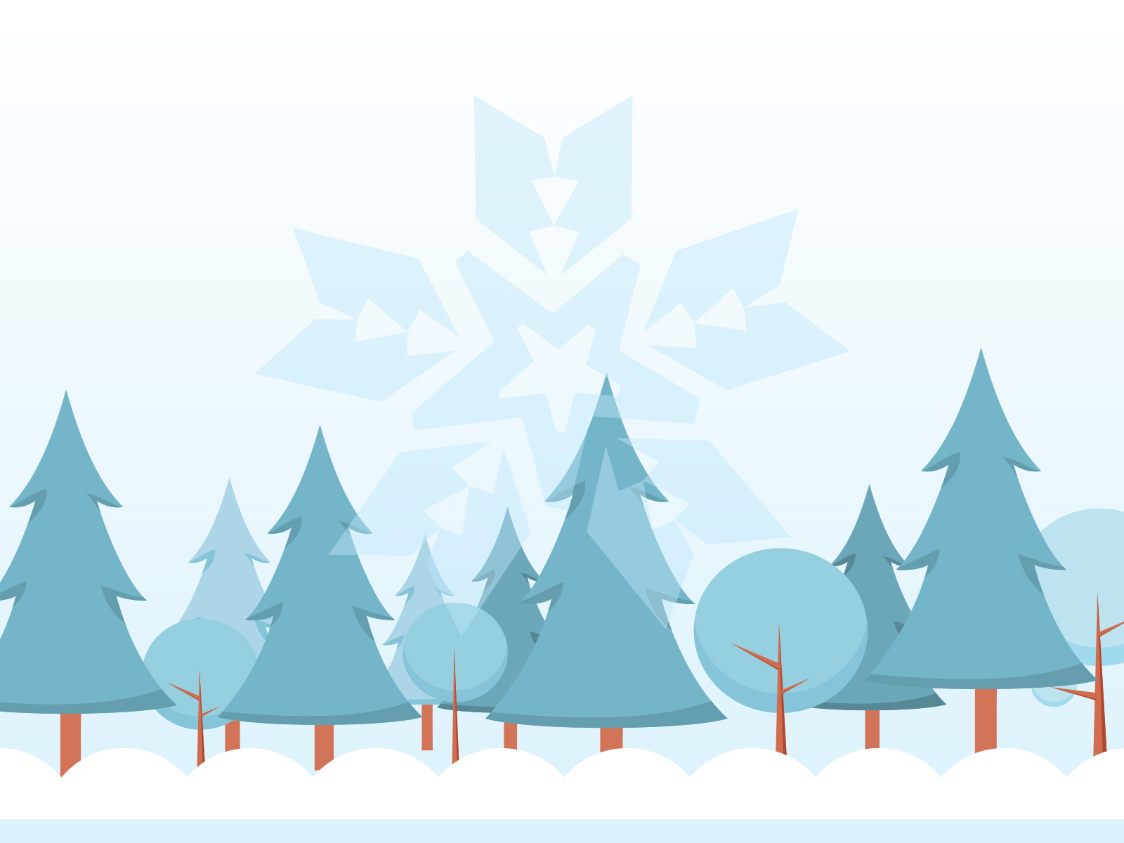 Snow Tree Backgrounds for Powerpoint Templates - PPT Backgrounds