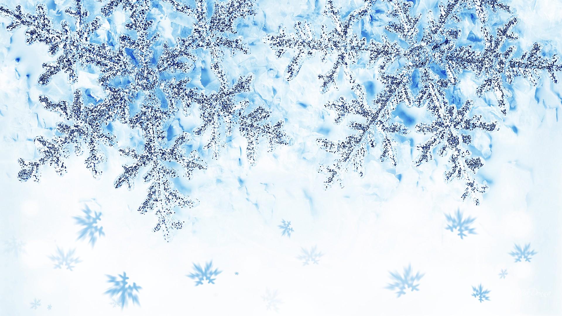Snowflake Photo Backgrounds for Powerpoint Templates - PPT Backgrounds